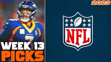 Nfl Week 13 Picks 2023 Weekly Nfl Picks Youtube