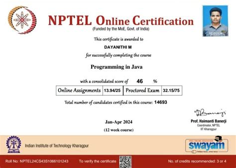 Dayanithi M On Linkedin I Have Completed My Programming Java And I