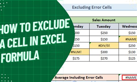How To Exclude A Cell In Excel Formula Earn And Excel