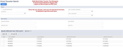 Netsuite Batch Printed Work Order Travelers Your Way