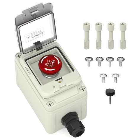 8a 250vac Emergency Stop Switch With Ip67 Waterproof Enclosure Daier