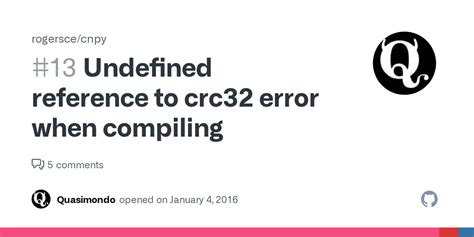 Undefined Reference To Crc32 Error When Compiling · Issue 13