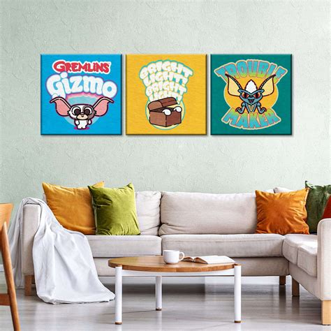 Gremlins Gizmo Transformations Trio Wall Art Digital Art