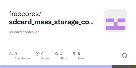 GitHub Freecores Sdcard Mass Storage Controller Sd Card Controller