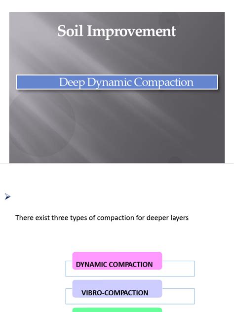 Lecture 3 Deep Dynamic Compaction Pdf Groundwater Porosity