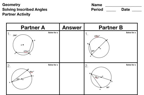 central angles and inscribed angles worksheet live worksheets worksheets library