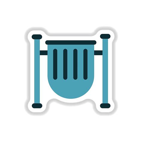 종이 벡터에 공원 쓰레기 항아리 Ai Eps Uidownload