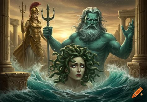 Athena And Poseidon Medusa