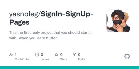 Github Yasnoleg Signin Signup Pages This The First Realy Project That You Should Start It