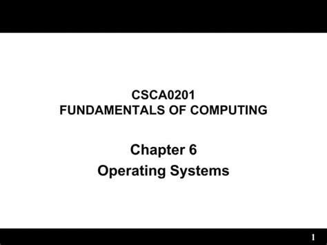 Types Of Operating System Pptx