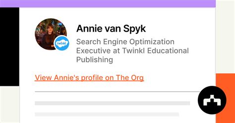 Annie Van Spyk Search Engine Optimization Executive At Twinkl