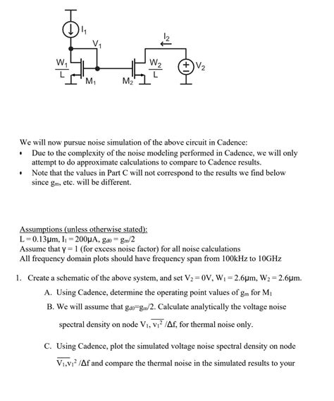 Solved We Will Now Pursue Noise Simulation Of The Above Chegg