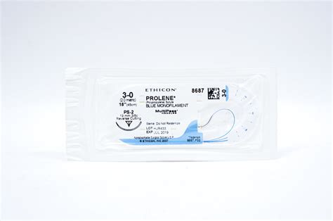 Ethicon 8687 3 0 Prolene Ps 2 19mm 3 8c Reverse Cutting 18inch X Lot Of 43