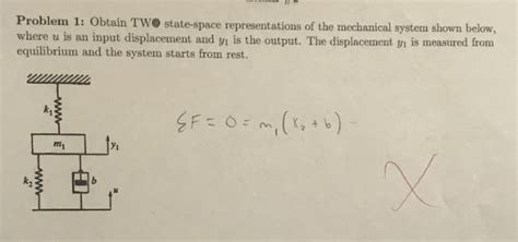Solved Problem 1 Obtain Two State Space Representations Of