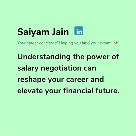 Saiyam Jain On Linkedin Salarynegotiation Jobsearch Jobseekers Careergrowth