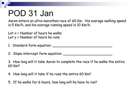 x and y intercepts 2012 13 edmodo ppt