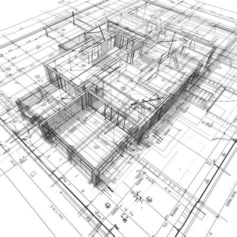 Architectural Blueprint Detailed Draft And Technical Plan Premium Ai Generated Image