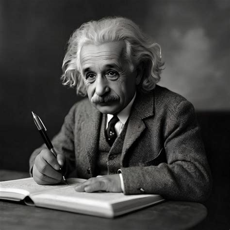 Premium Photo World Famous Scientist Influential Physicist Albert Einstein With Book