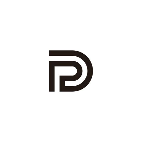 Letter Pd Simple Stripes Geometric Linear Logo Vector 18880987 Vector