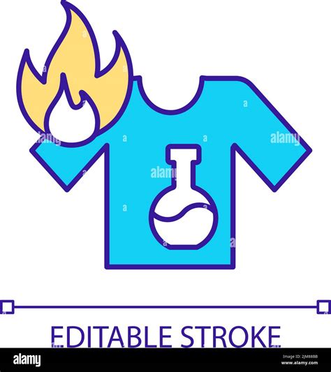 Flammable Clothing Material Rgb Color Icon Stock Vector Image And Art Alamy