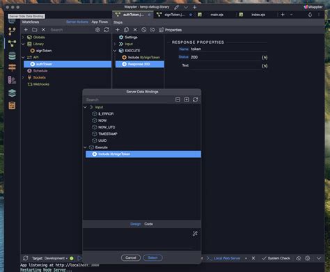 Included Library Action Output Not Available In Api Workflow Bugs Wappler Community