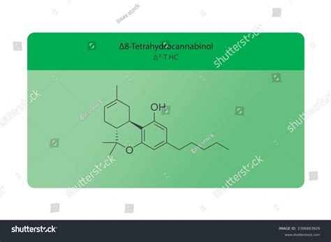 Molecular Skeletal Structure Cannabinoid Chemical Structure Stock Vector Royalty Free