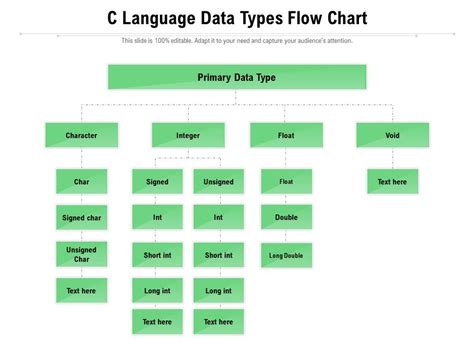 C Language Data Types Flow Chart Ppt Powerpoint Presentation File Slide