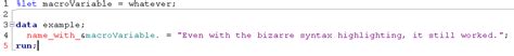Sas Syntax Highlighting Indicates Error Where None Exists Stack