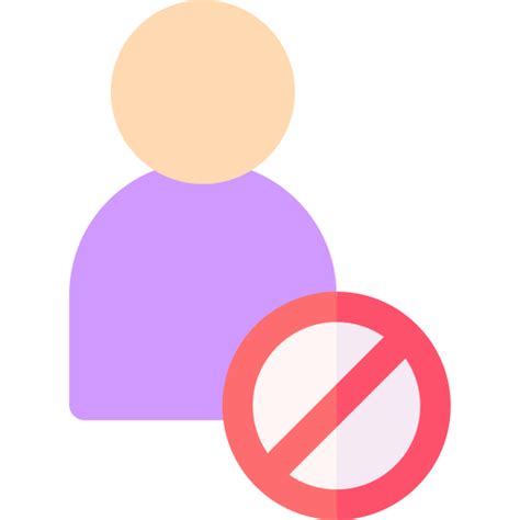 Block User Basic Rounded Flat Icon