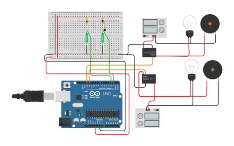 Circuit Design Sistem Kemanan Rumah Tinkercad