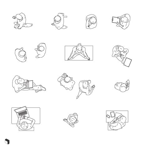 Cad People Top View Seating 30 People Top View Person Drawing