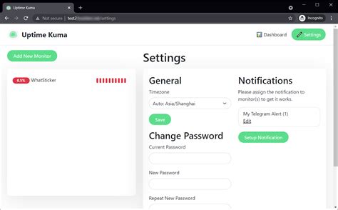Settings Page Doesnt Load · Issue 14 · Louislam Uptime Kuma · Github