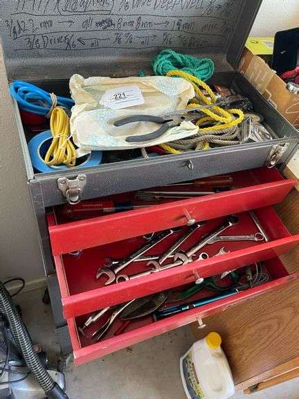 Test Rite Tool Chest With Various Tools Apexx Auctions