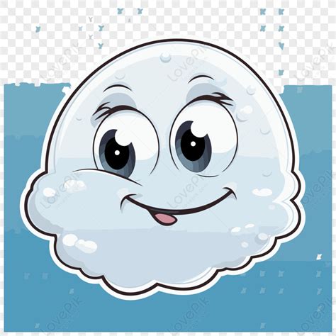 흰색 거품 클립 아트 귀여운 행복 만화 비구름 만화 얼굴 그림 파란색 배경에 귀여운 만화 비구름 벡터 Png 일러스트 무료 다운로드 Lovepik