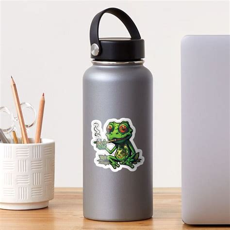 High Frog Smoking Weed Sticker For Sale By Futuresimo04 Redbubble
