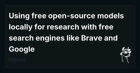 Using Free Open Source Models Locally For Research With Free Search