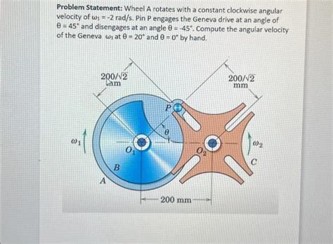 solved wheel a rotates with a constant clockwise angular