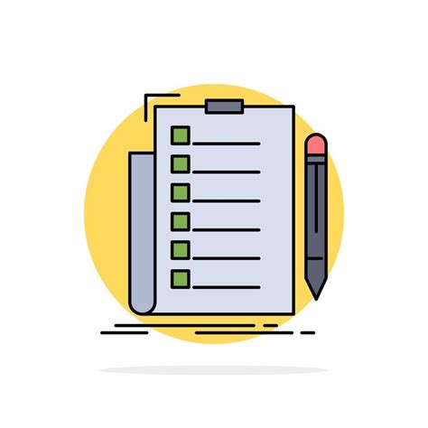 Expertise Checklist Check List Document Flat Color Icon Vector 14418153 Vector Art At Vecteezy