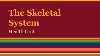 Skeletal System Unit Science Health Presentation Answer Keys Included