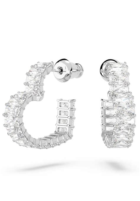 swarovski paar creolen matrix herz groß and klein mit swarovski