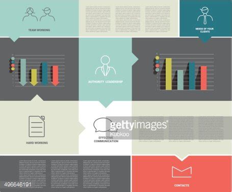 Flat Rectangle Box Diagram For Infographics Vector Module Chart Royalty Free Vector Stock