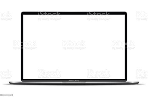 투명 스크린이 격리된 사실적인 다크 그레이 노트북 16 인치 노트북 디스플레이를 엽니다 노트북에 대한 스톡 벡터 아트 및 기타 이미지 Istock