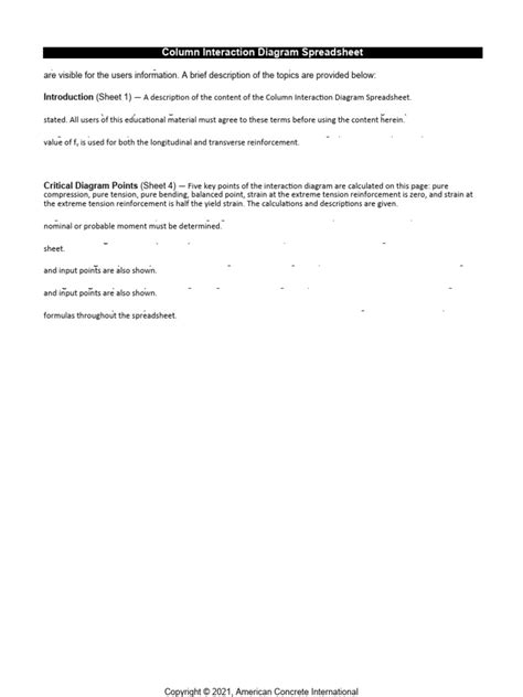 column interaction diagrams spreadsheet theengineeringcommunity