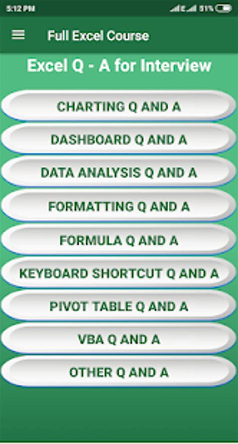 For Full Excel Course Excel Tutorial Per Android Download