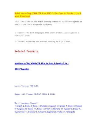 Autocom Cdp Pro For Cars Trucks In With Bluetooth PDF