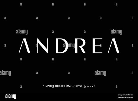Elegant Minimalist Alphabet Display Font Vector Illustration Beautiful Typography Style Design