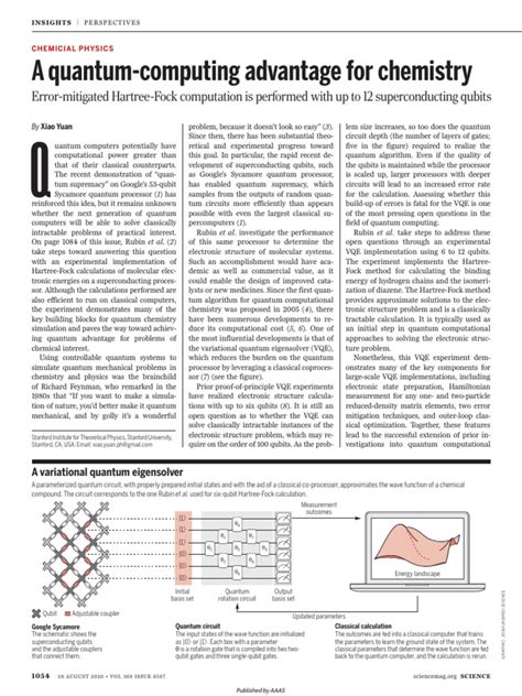 A Quantum Computing Edge For Chemistry Pdf Quantum Computing Hartree Fock Method