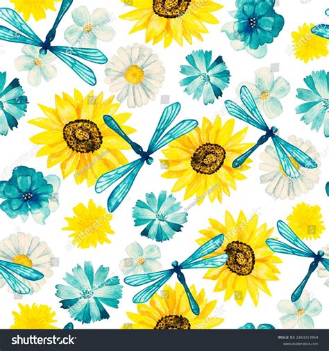 Sunflower Drawing Dragonfly Over 517 Royalty Free Licensable Stock