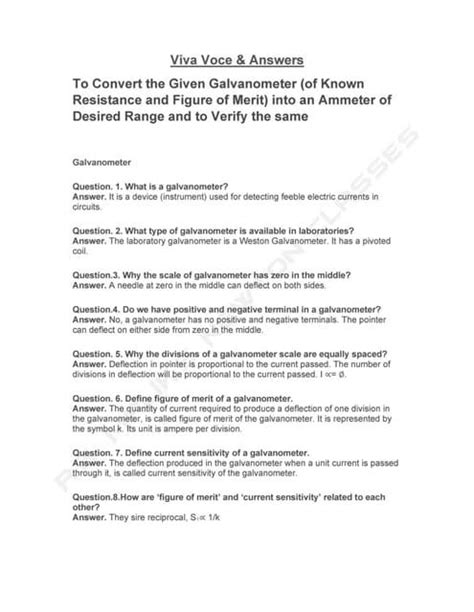 Physics Class Xii Viva Voce Pdf