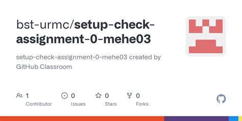 Github Bst Urmcsetup Check Assignment 0 Mehe03 Setup Check Assignment 0 Mehe03 Created By